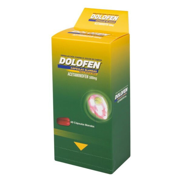 DOLOFEN 500mg 60 Cápsulas ACETAMINOFEN - Farmaster Droguerías