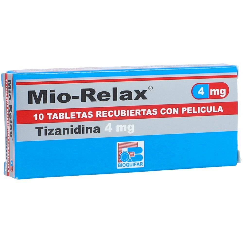MIO RELAX 4mg 10 TAB BQ TIZANIDINA - Farmaster Droguerías
